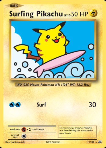 Surfing Pikachu - Evolutions - Pokemon Card Prices & Trends