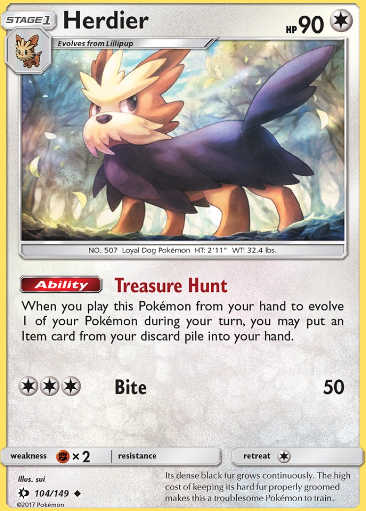 Herdier - Sun & Moon - Pokemon Card Prices & Trends