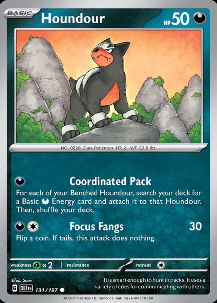 Houndour - 131/197 - Obsidian Flames - Pokemon Card Prices & Trends