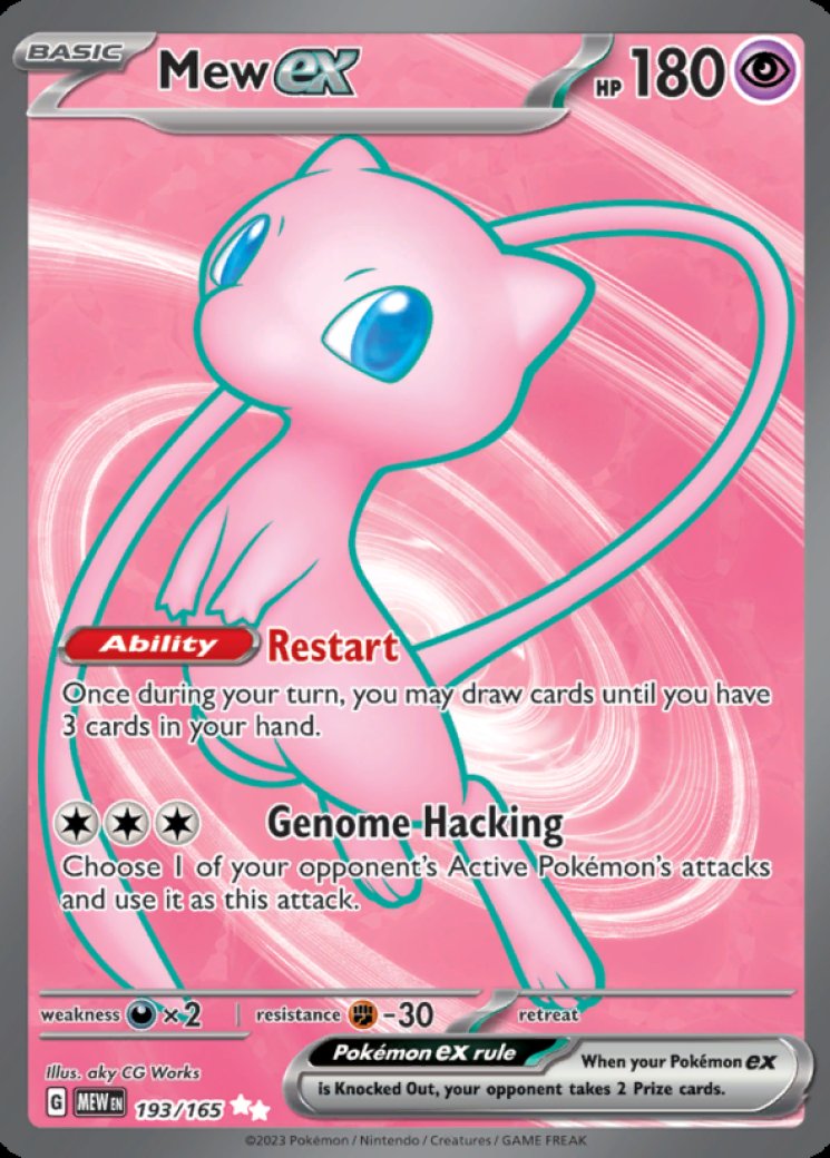 Mew ex - 193/165 - Scarlet & Violet 151 - Pokemon Card Prices & Trends
