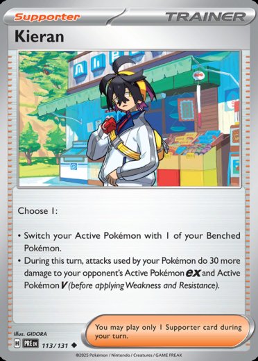 Kieran - 113/131 - Prismatic Evolutions - Pokemon Card Prices & Trends